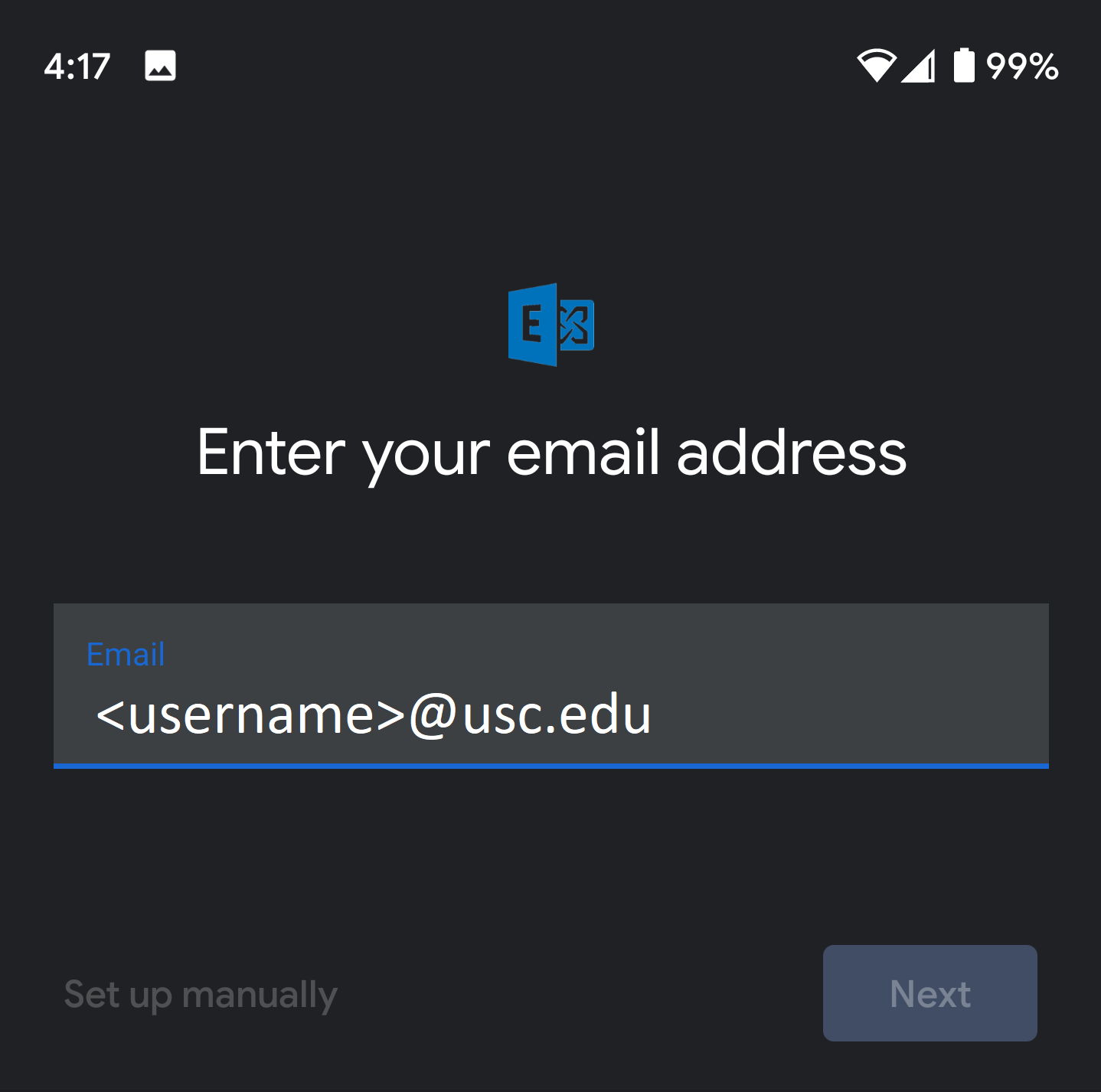 Android Email Setup – USC Auxiliary Services IT